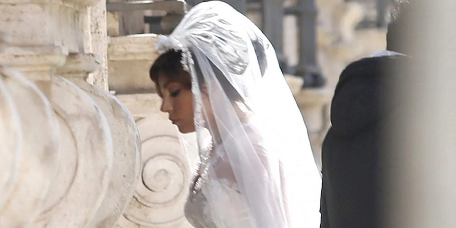 Lady Gaga Got Married for 'House of Gucci' But Her Wedding Dress Stole ...