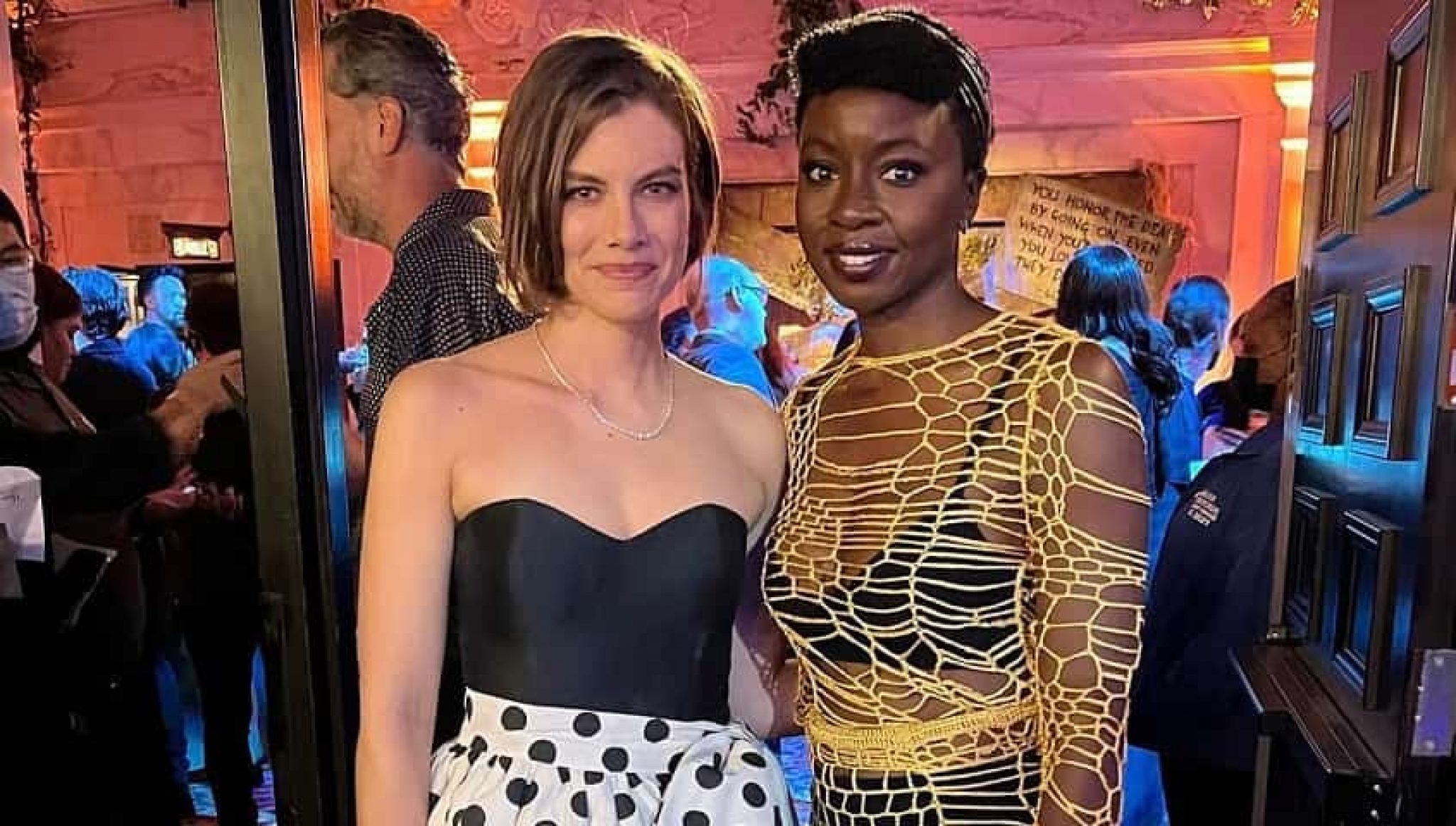 Danai Gurira Stuns in a Fishnet Yellow Naked Dress | FPN