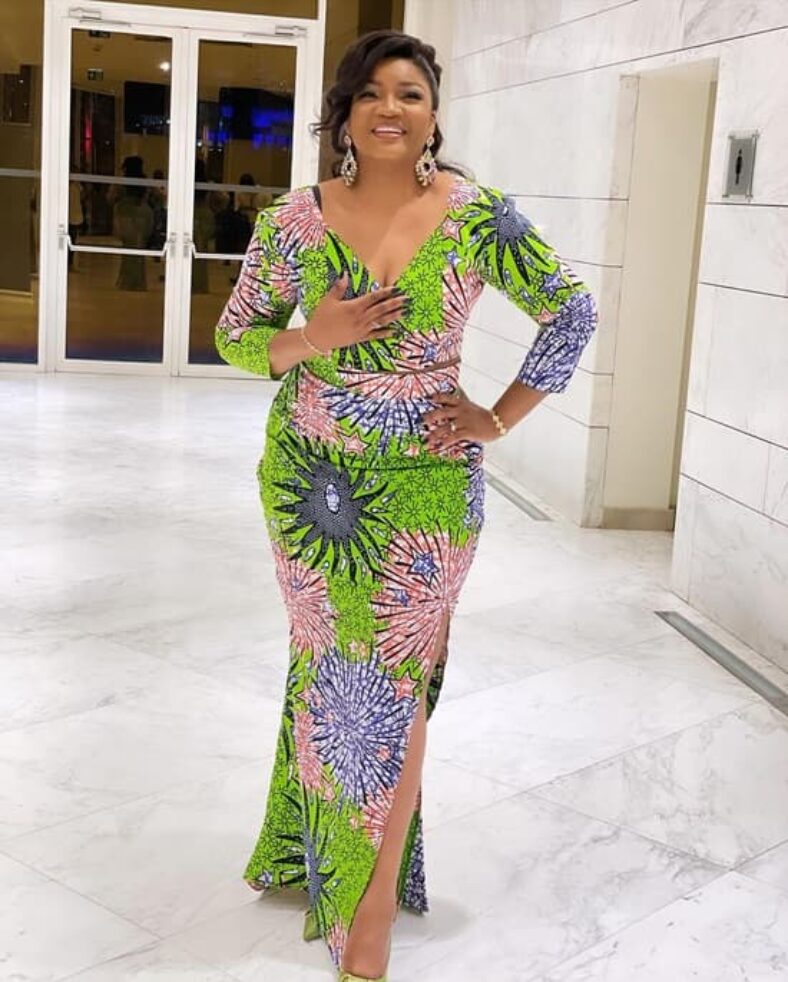 Omotola Jalade Wore Ankara Crop Top and Matching Skirt at the Time100 ...