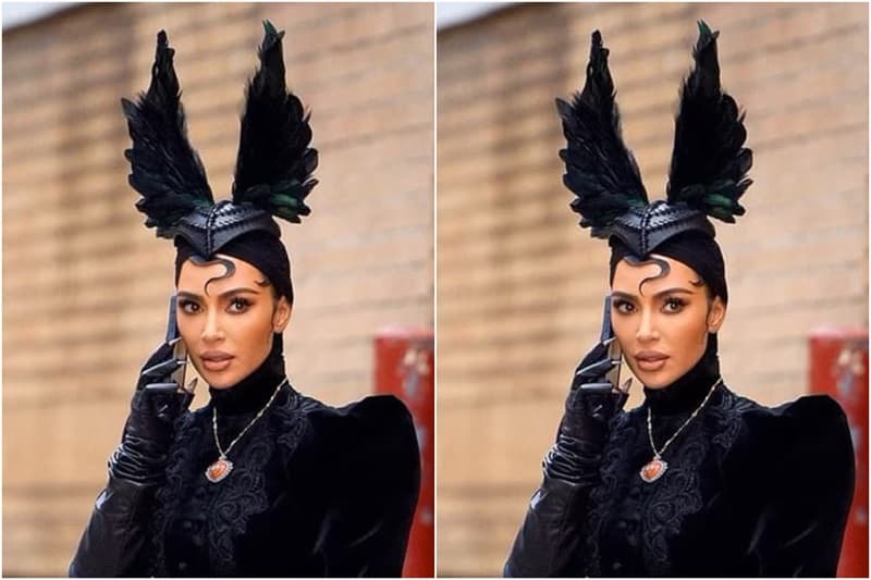 Kim Kardashian Models Gothic Look From Her American Horror Story Scene ...