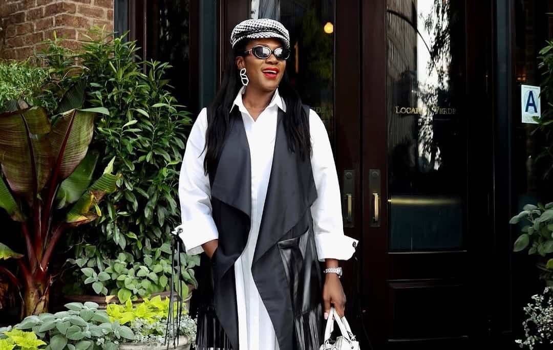 Stephanie Okereke Parisian Chic Shirt Dress Look | FPN