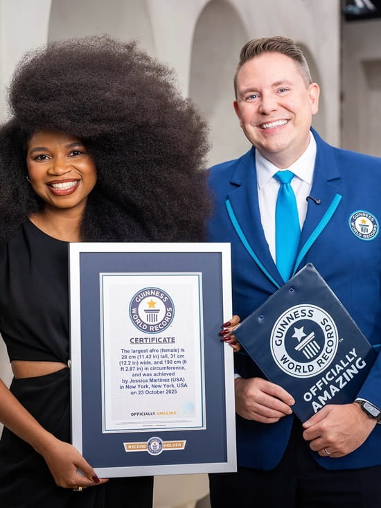 Jess Martinez Breaks the Guinness World Record for the Largest Afro ...